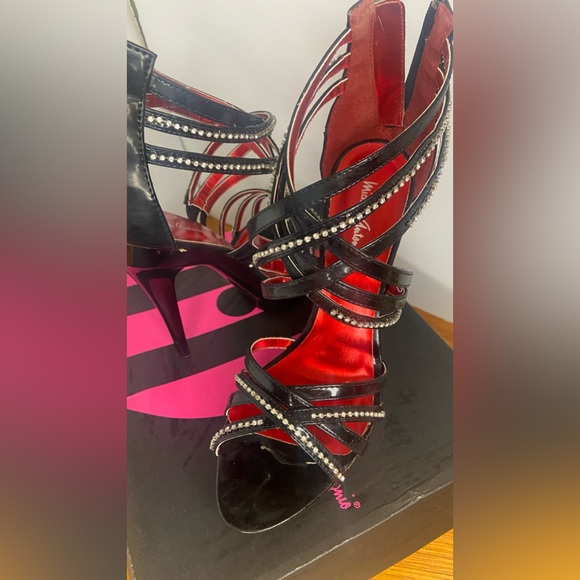 Michael Antonio | Shoes | Michael Antonio Ryker Stilettos Black And Red ...